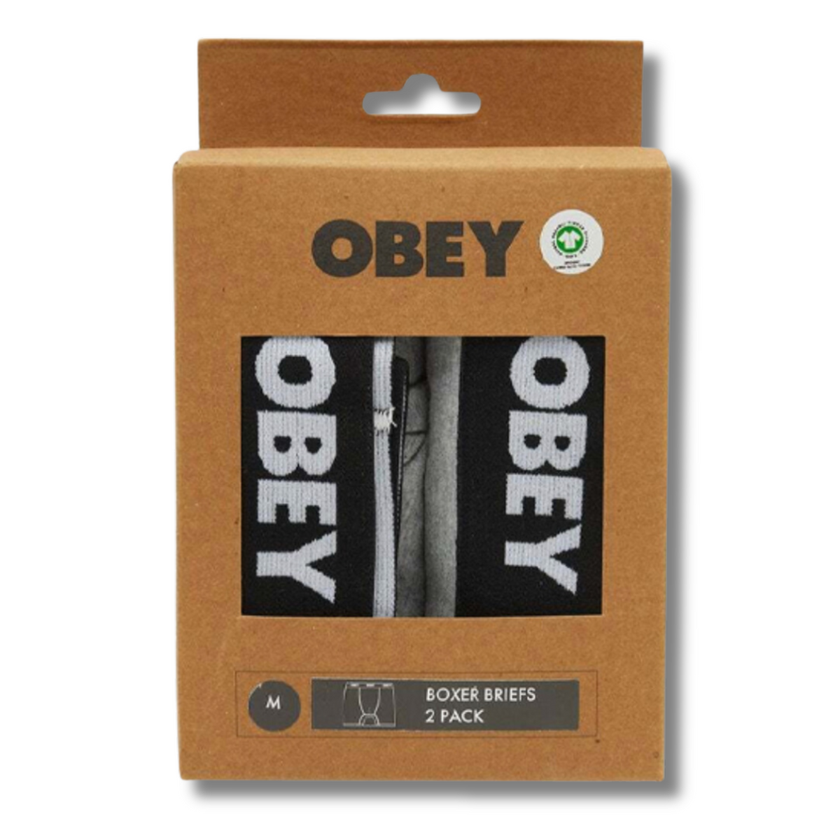 OBEY ESTABLISHED WORKS 2 PACK BOXERS - ASH GREY – No Chaos